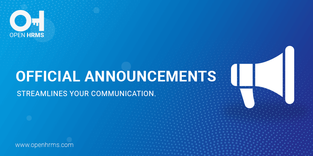 HR announcements | Open HRMS