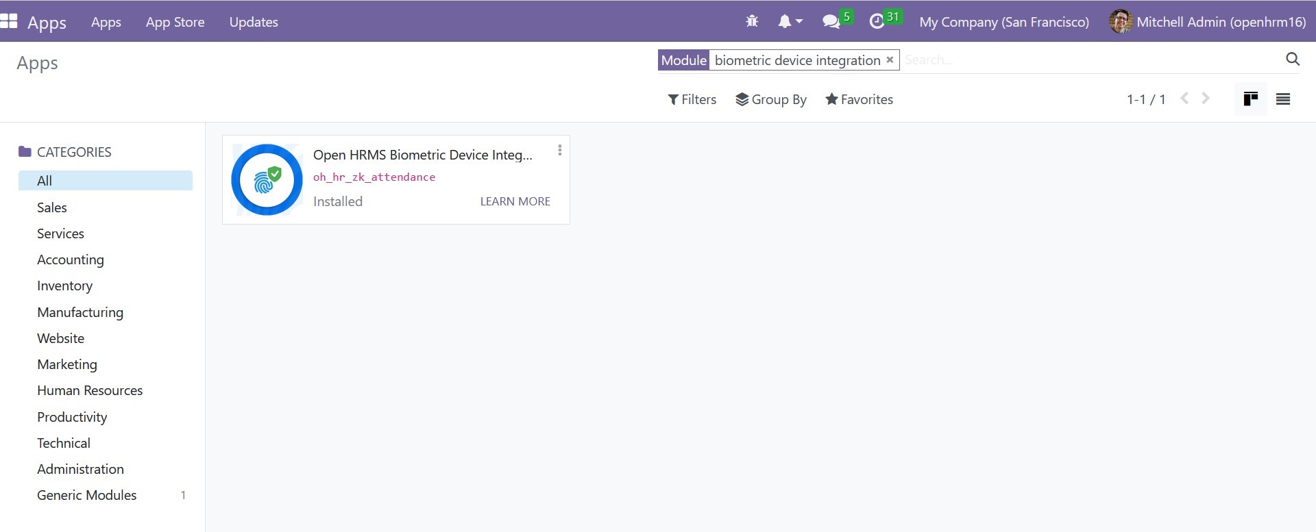 Biometric Device Integration | Open HRMS Book v16