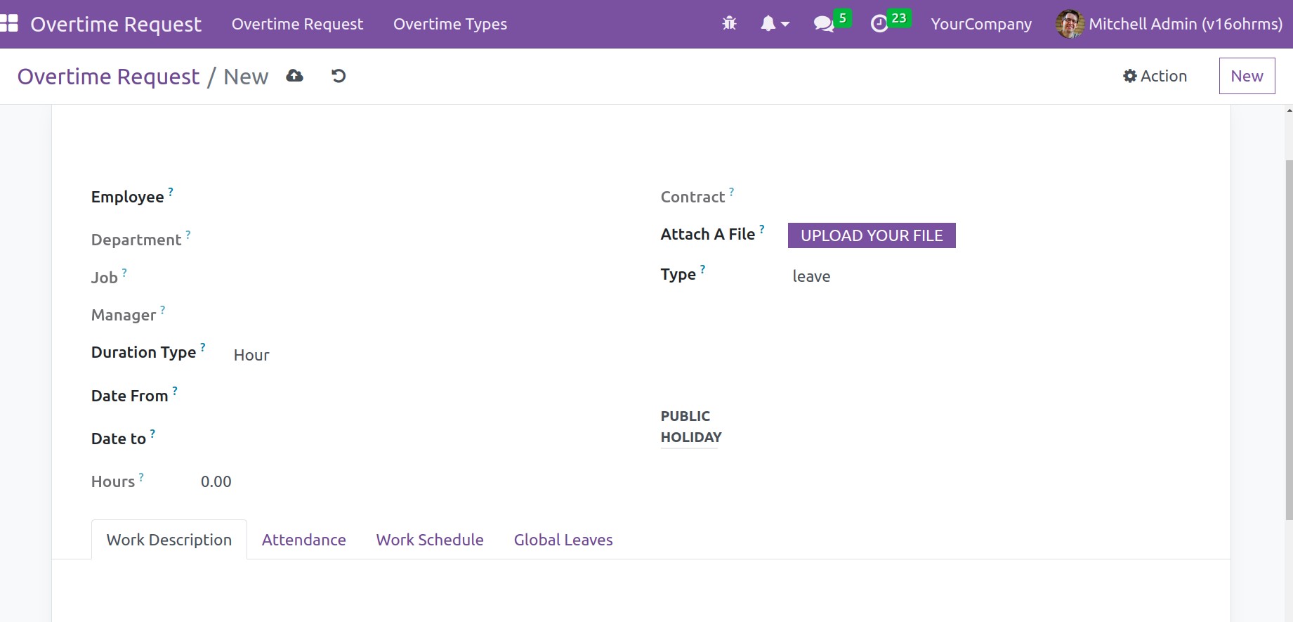 Employee Overtime | Open HRMS Book v16