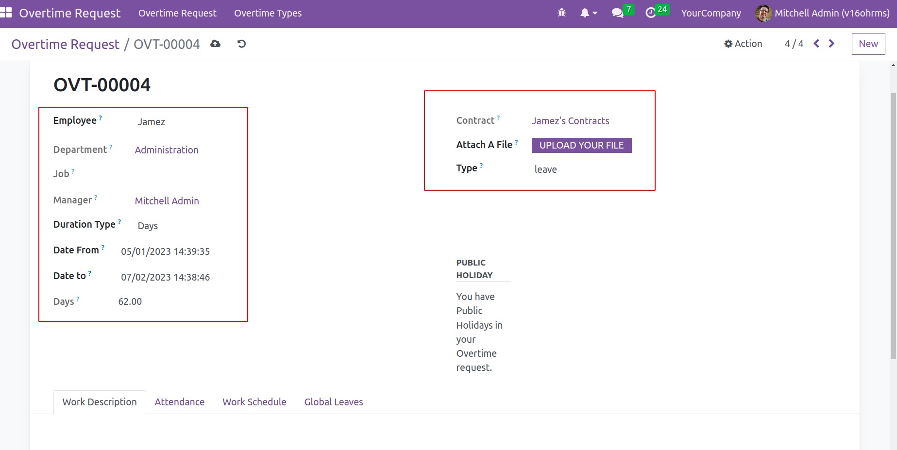 Employee Overtime | Open HRMS Book v16