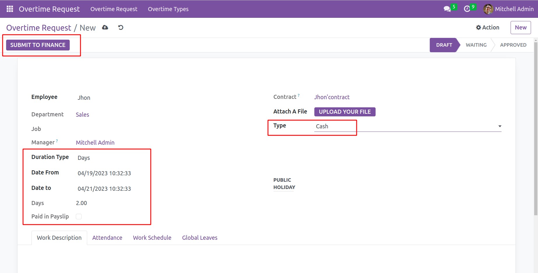 Employee Overtime | Open HRMS Book v16