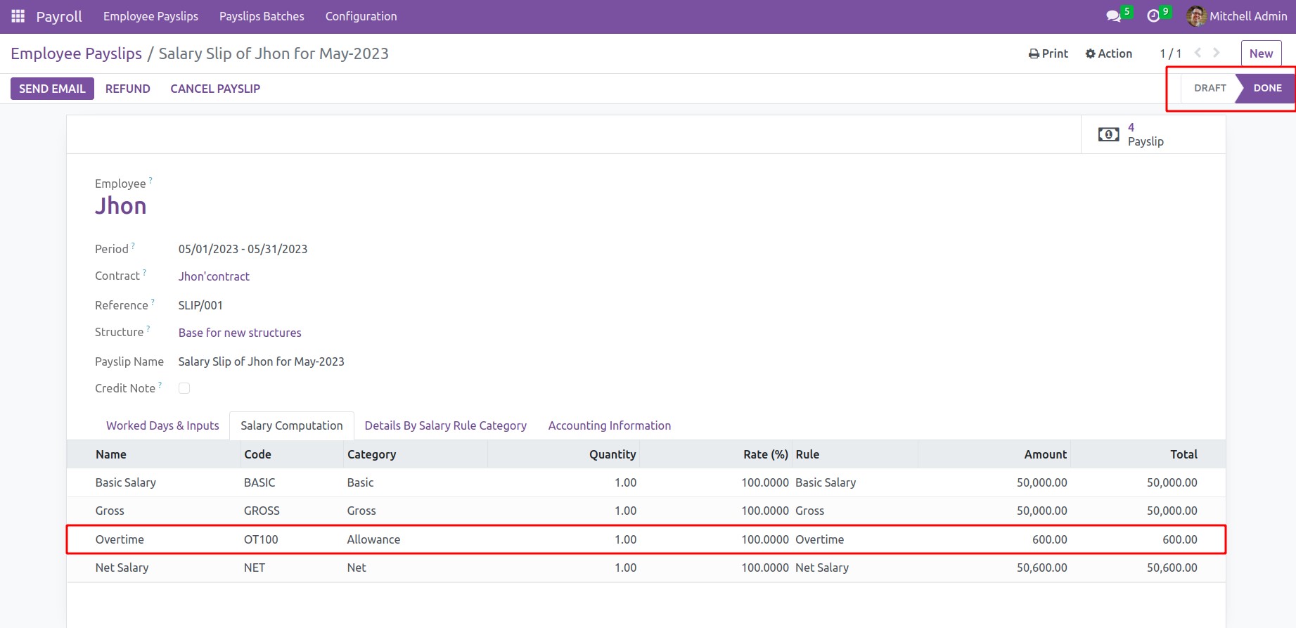 Employee Overtime | Open HRMS Book v16