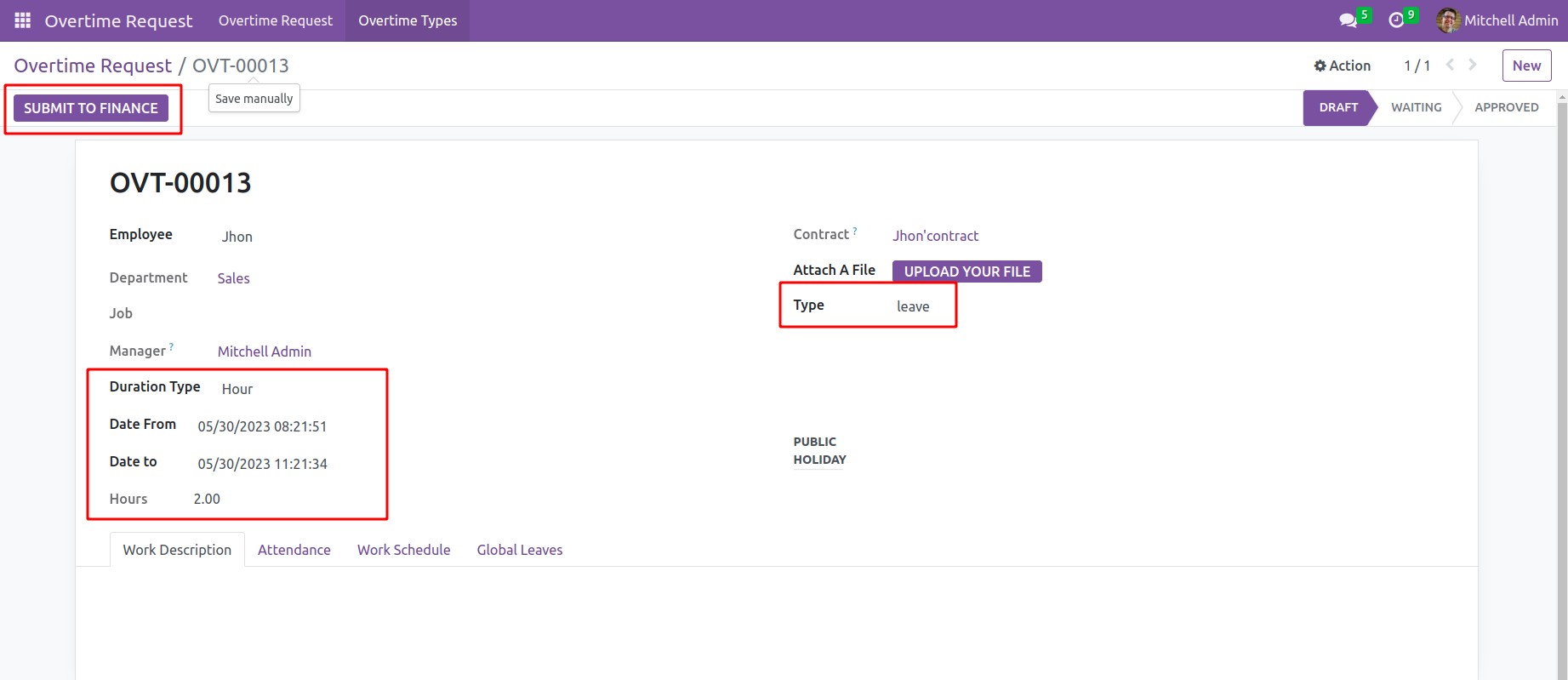 Employee Overtime | Open HRMS Book v16