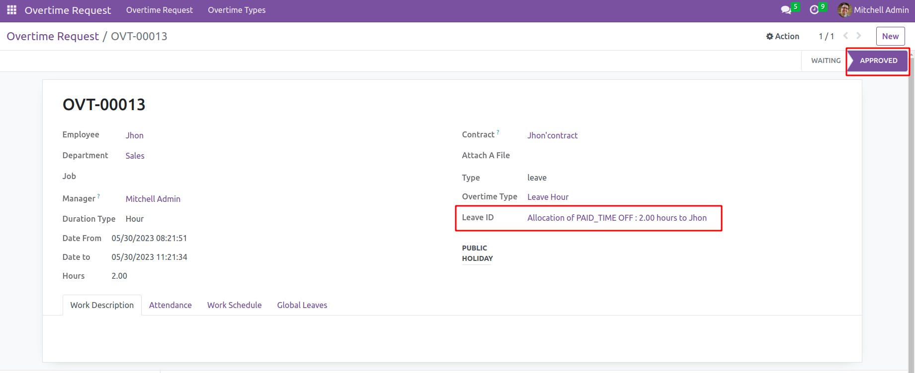 Employee Overtime | Open HRMS Book v16
