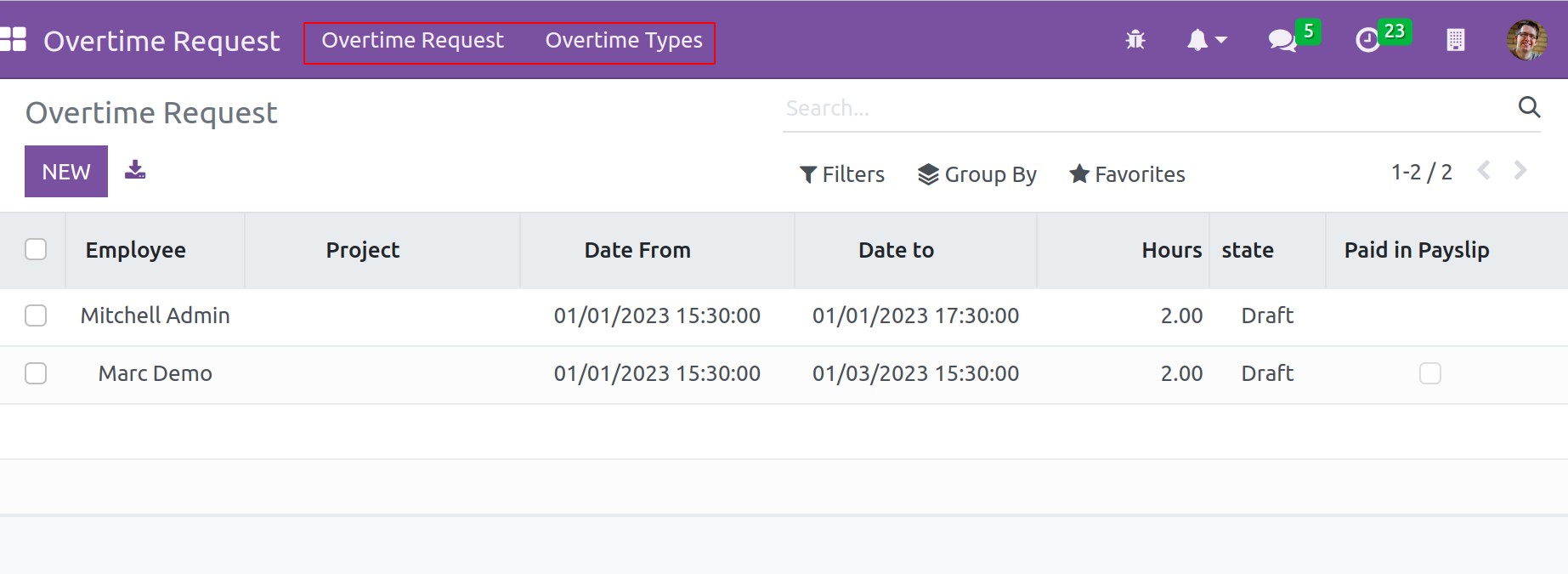 Employee Overtime | Open HRMS Book v16