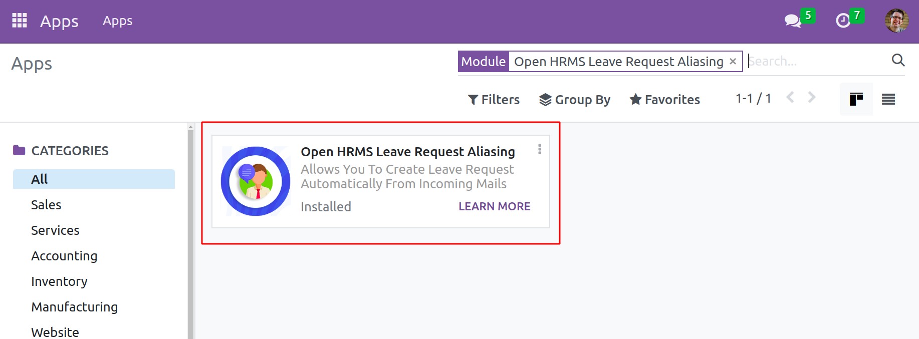Leave Request Aliasing | Open HRMS Book v16