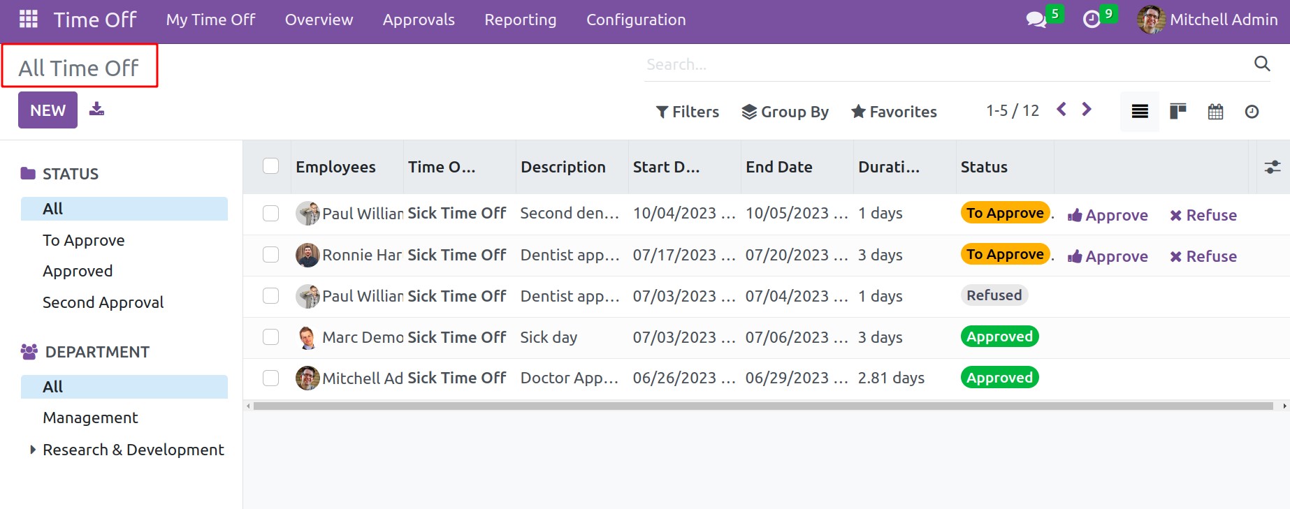 Leave Request Aliasing | Open HRMS Book v16