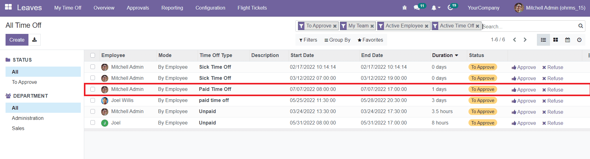 Leave Multi-Level Approval | Open HRMS Book v 16