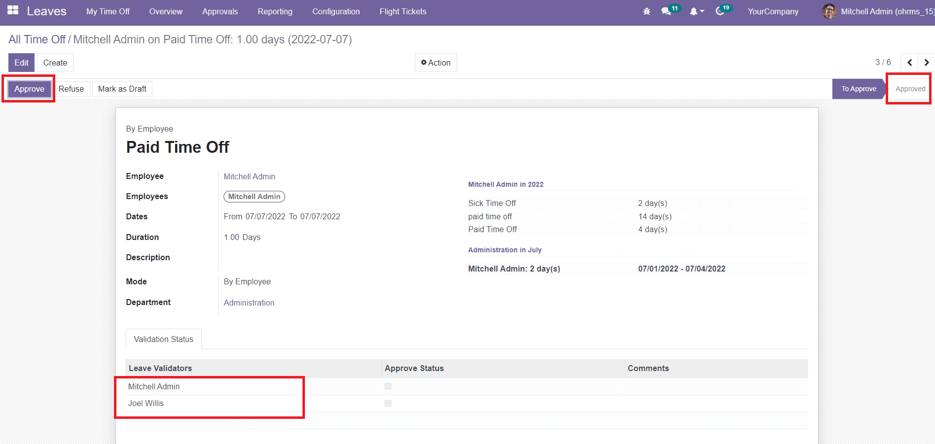 Leave Multi-Level Approval | Open HRMS Book v 16