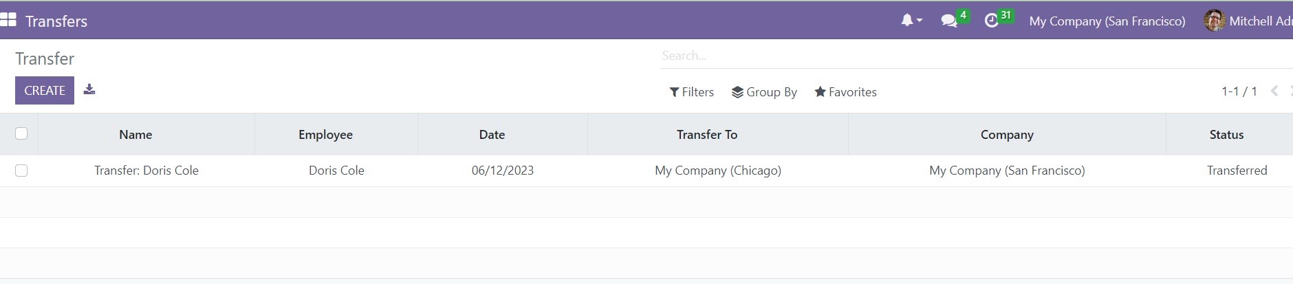 Branch Transfer | Open HRMS Book v16