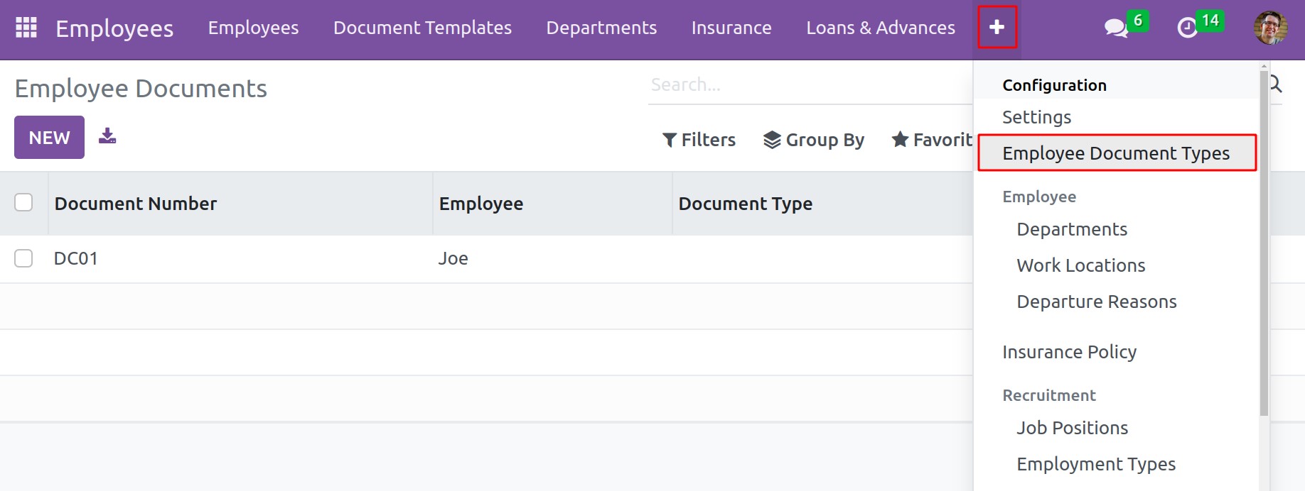 Employee Document | Open HRMS Book v 16